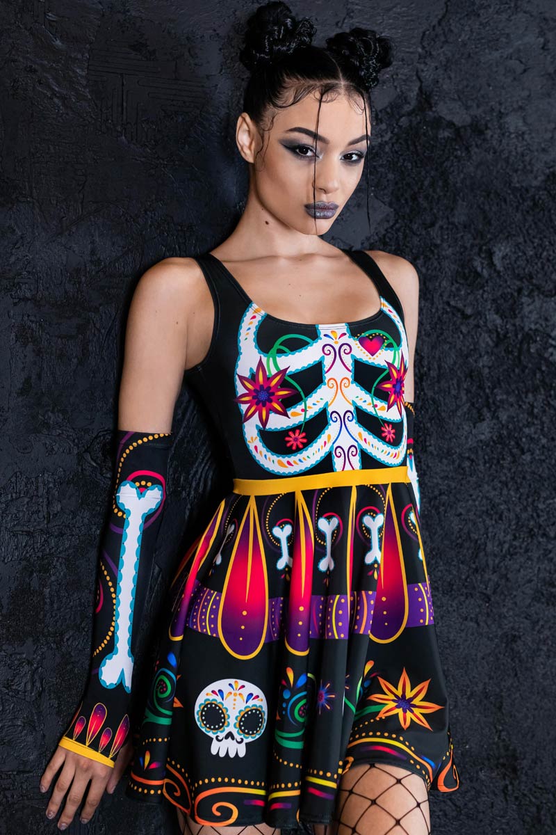 Sugar Skeleton Skater Dress for Day of the Dead | Devil Walking