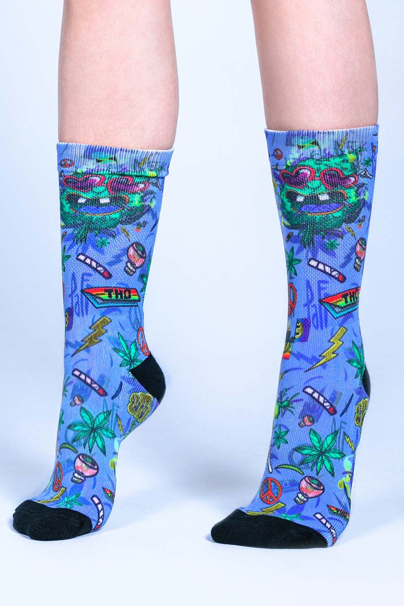 Printed Crew Socks with Funny & Cute Prints | Devil Walking